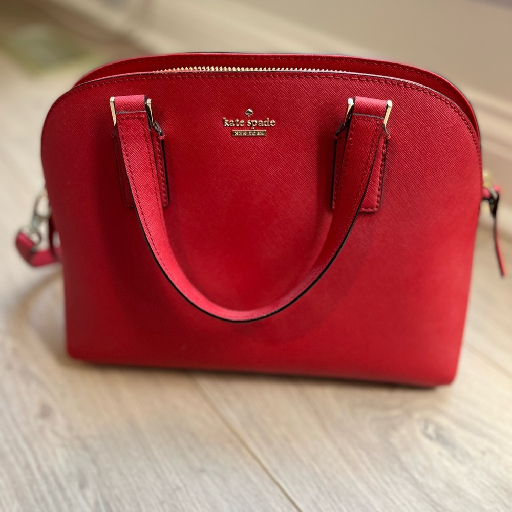 Kate Spade Red Leather Cross Body Bag - Like New - Gem